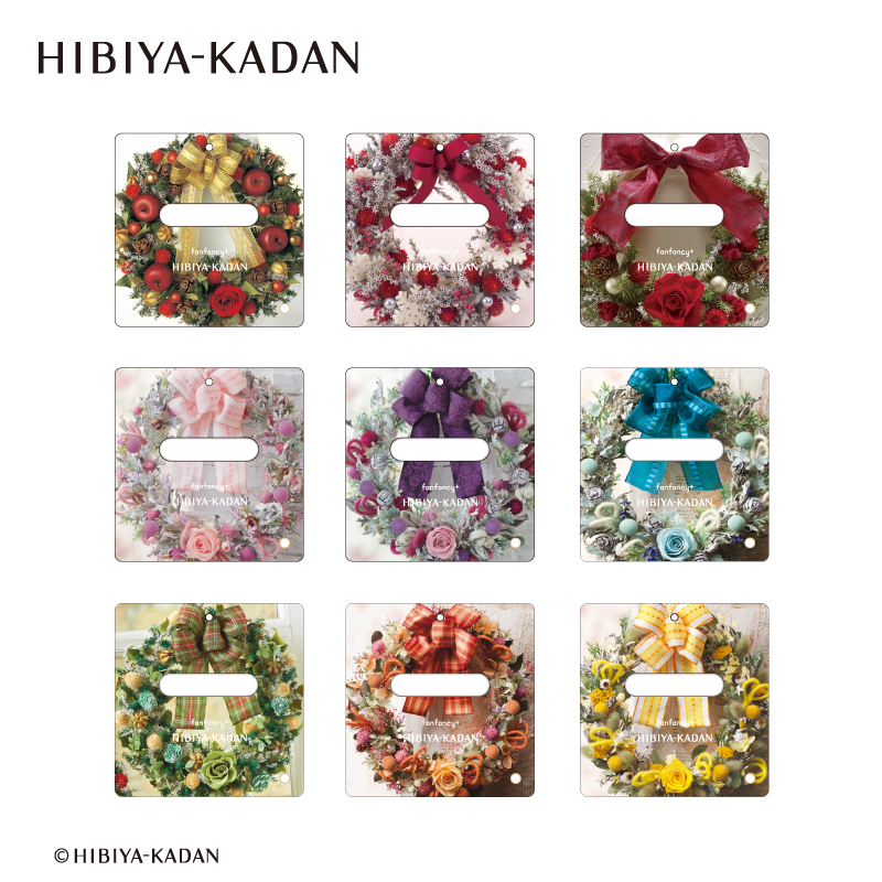 fanfancy+×日比谷花壇 缶バッジアクリルフレーム リース レッド| FUKUYA ONLINE フクヤオンライン