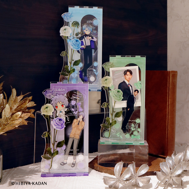 fanfancy+×日比谷花壇 グラデーションローズ アクリルフレーム ライトブルー| FUKUYA ONLINE フクヤオンライン